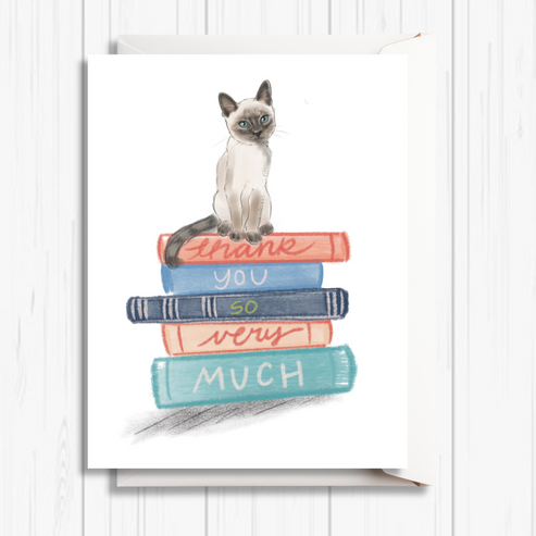 Cat Thank You Cards | Set of 6 Cat Thank You Cards | Blank Cat Cards ...
