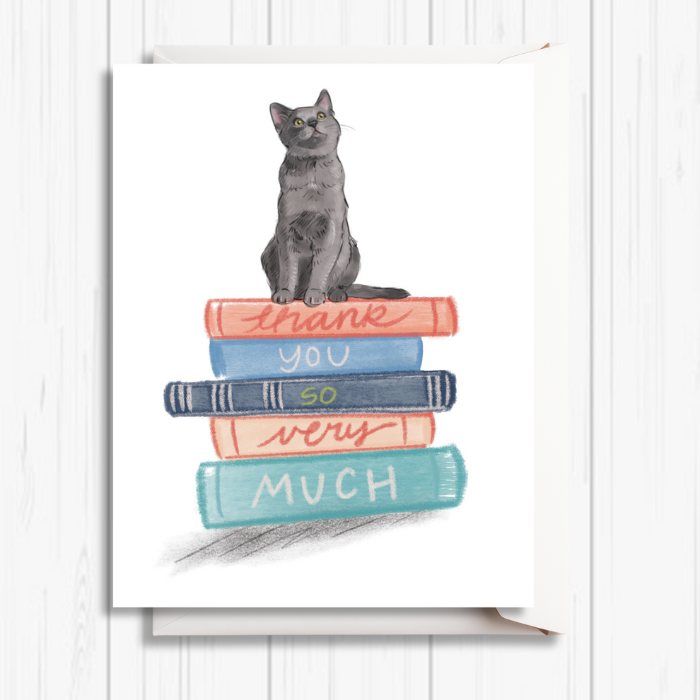 Cat Thank You Cards | Set of 6 Cat Thank You Cards | Blank Cat Cards ...
