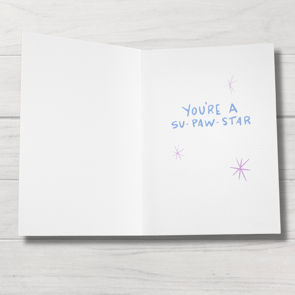 Dog Birthday Card | Sup-paw-star Setter Card | Dog Greeting Card ...
